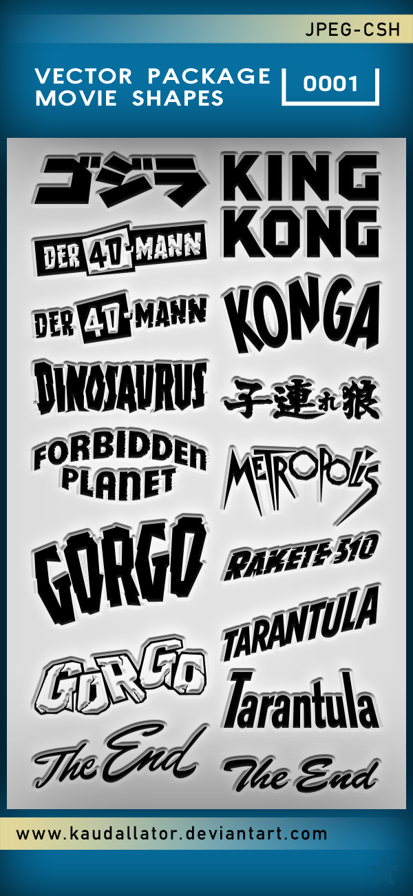 Vector Package Movie Shapes 01 by Kaudallator on DeviantArt