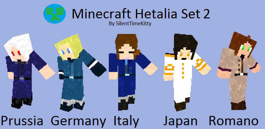 APH: Hetalia Minecraft Skin Set 2 by SilentTimeKitty on DeviantArt