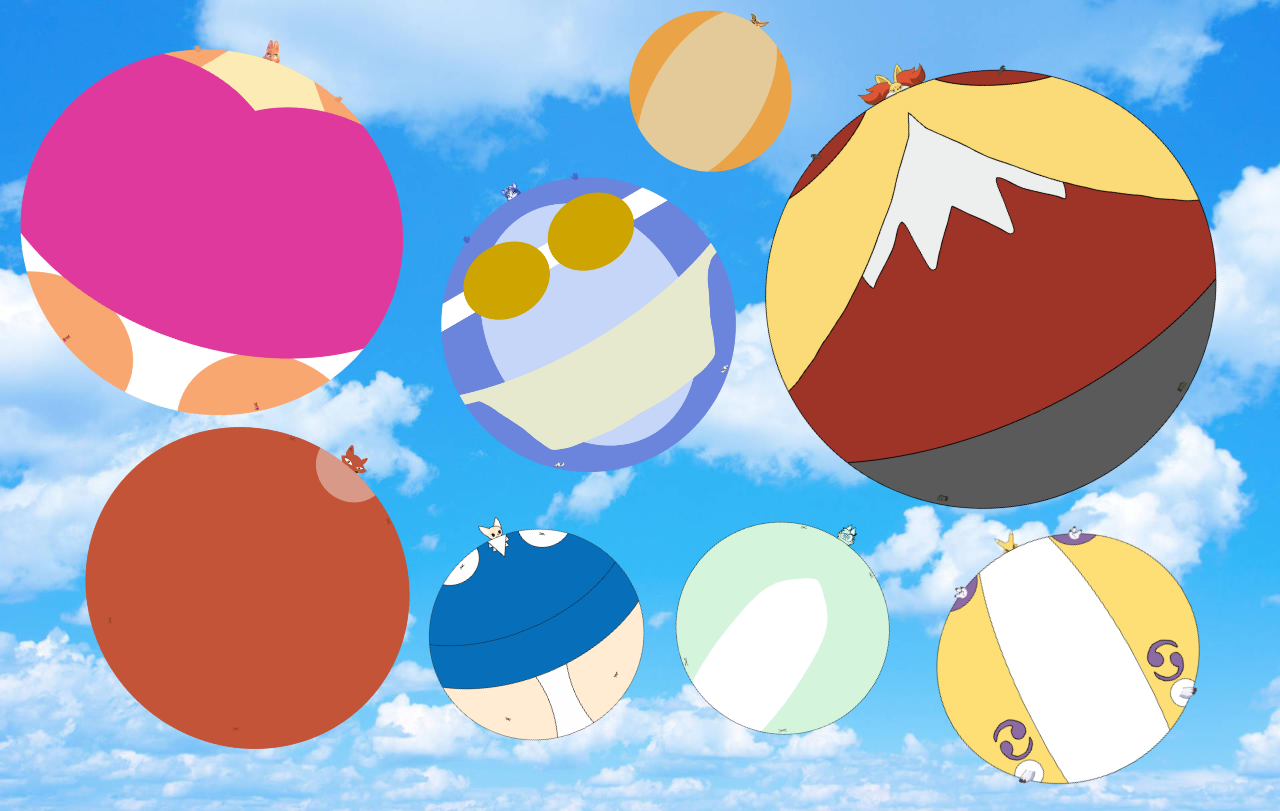 Inflated Foxes In The Sky by Solosergiohd1 on DeviantArt