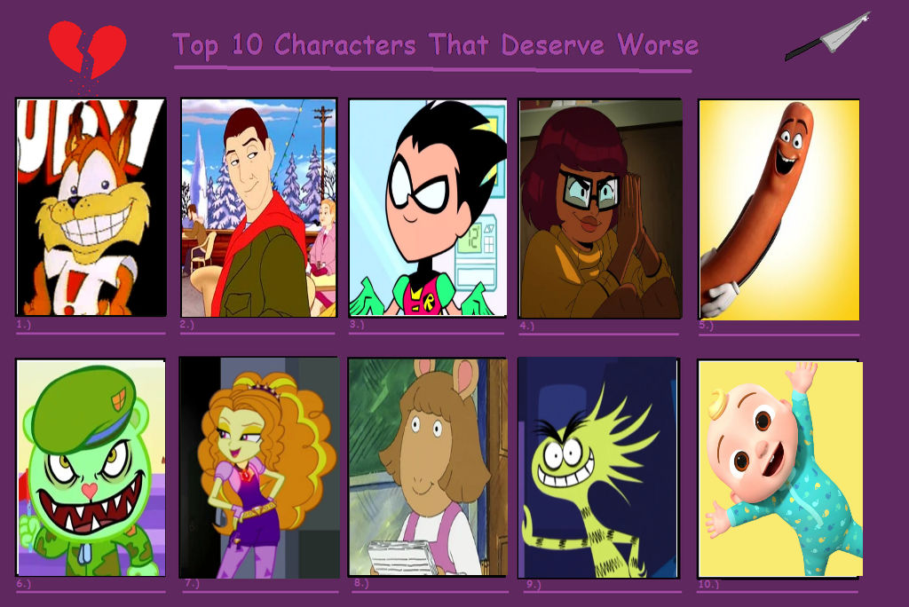 Top 10 Characters That Deserve Worse by Solosergiohd1 on DeviantArt