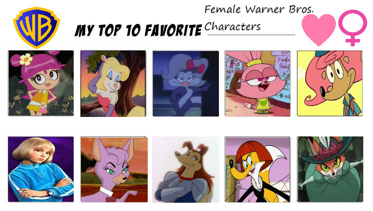 My Top 10 Favorite Female Warner Bros. Characters by Solosergiohd1 on ...