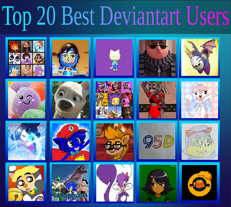 Top 20 Best DeviantArt Users by Solosergiohd1 on DeviantArt