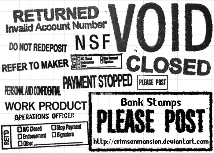 Bank Stamps by crimsonmansion on DeviantArt
