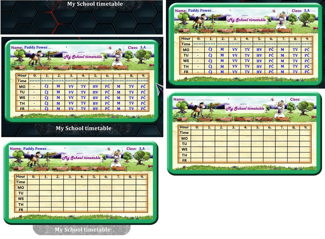 My School timetable for Xwidget by Patrik1689 on DeviantArt