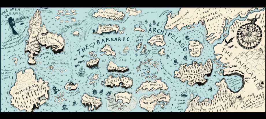 Map Of The Barbaric Archipelago (with blue water) by ...