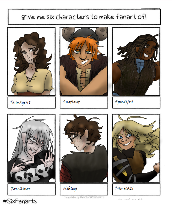 HTTYD Books - 6 Characters Meme by starthornfromscratch on DeviantArt