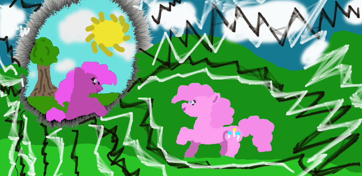pinkie pie breaks through the wall AGAIN! by randi567773 on DeviantArt