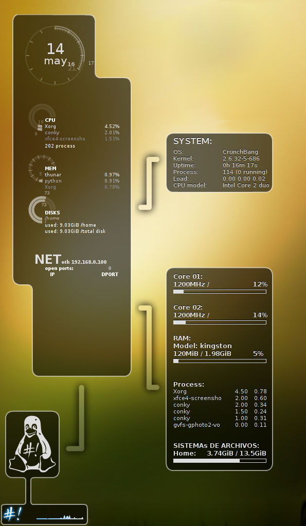 Conky-config CrunchBang by giogodo on DeviantArt