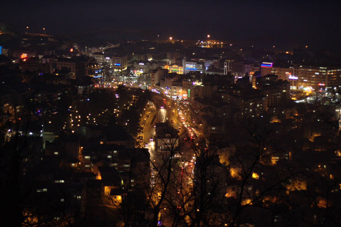 Boztepe, Trabzon City Bird's Eye View in Nighttime by emreyucelen on ...