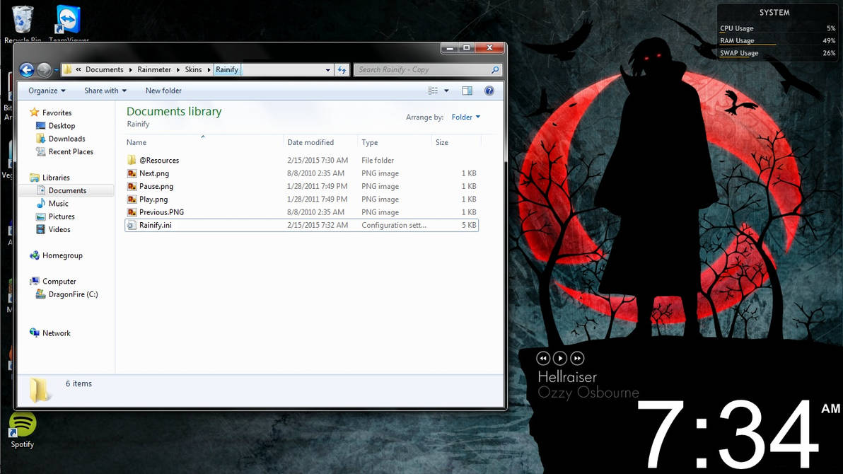 Rainify - Spotify Skin for Rainmeter by FallenDemon99 on DeviantArt