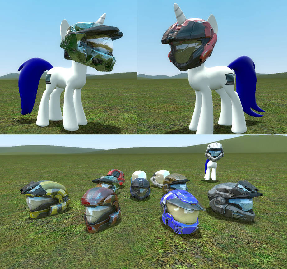 Halo Pony Models: Helmets Release V.1 by DigitalSyntax on DeviantArt