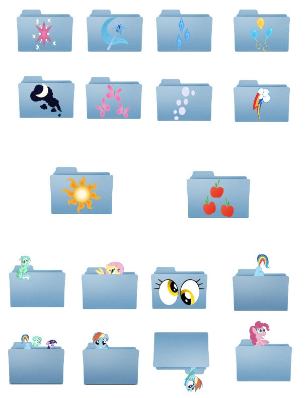 MLP: FiM Mac Folder Icons by Silkyprime on DeviantArt