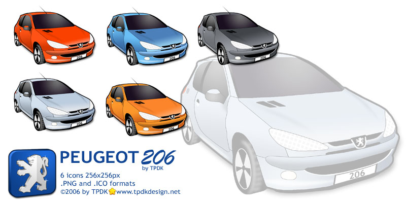 Peugeot 206 Icon Pack by TPDKCasimir on DeviantArt