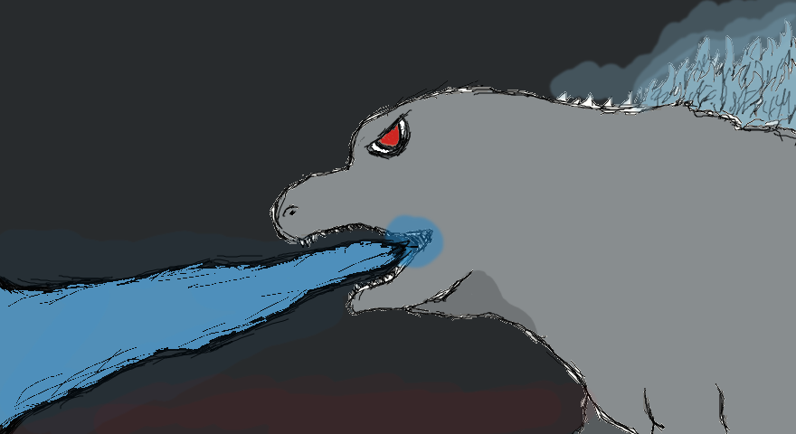 cartoonish godzilla by BagelDelivery on DeviantArt