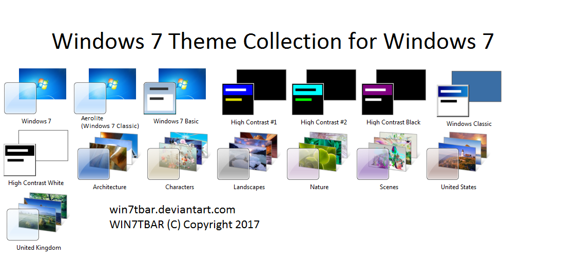 Windows 7 Theme Collection for Windows 7 by WIN7TBAR on DeviantArt