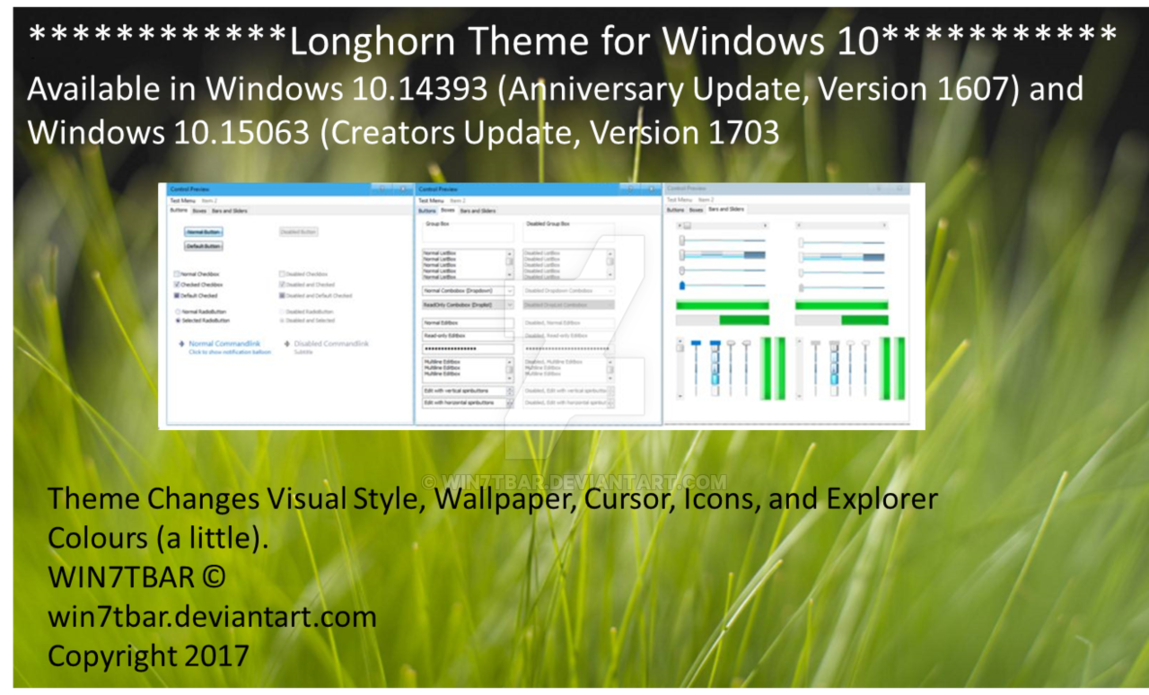 Longhorn Theme for Windows 10 by WIN7TBAR on DeviantArt