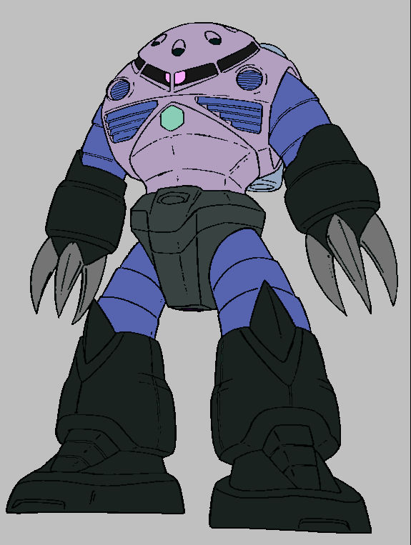 Standard MSM-07 Z'Gok colors in my story by Mermanwatch on DeviantArt