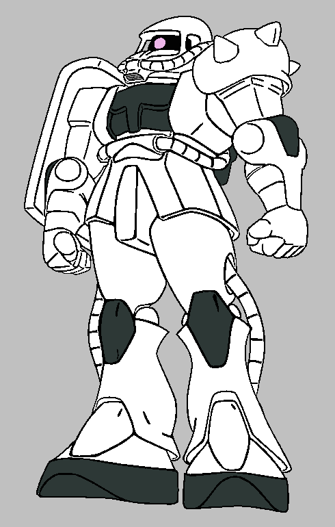 MS-06 Zaku II Template by Mermanwatch on DeviantArt