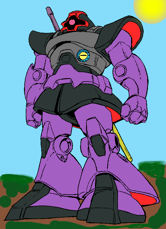 Standard MS-09 Dom colors in my story by Mermanwatch on DeviantArt
