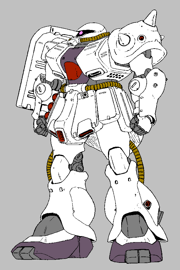 MS-06FZ Zaku II Kai Template by Mermanwatch on DeviantArt