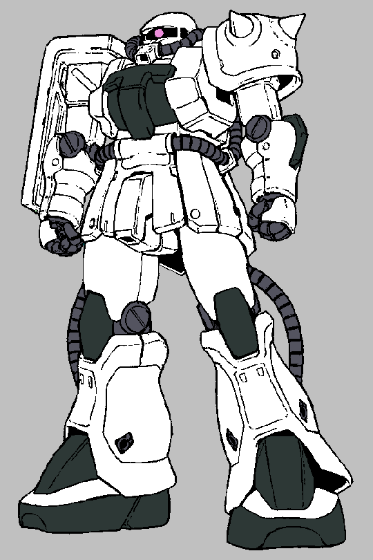 MS-06F2 Zaku II F2 Type template 1 by Mermanwatch on DeviantArt