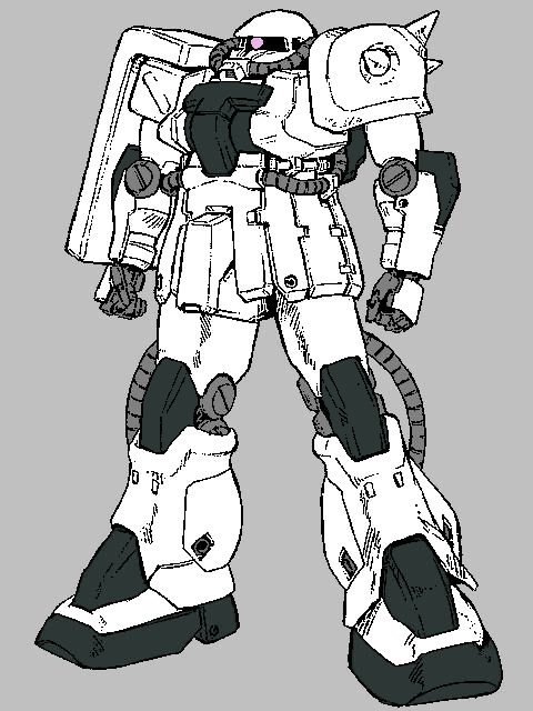 MS-06F2 Zaku II F2 Type template 2 by Mermanwatch on DeviantArt