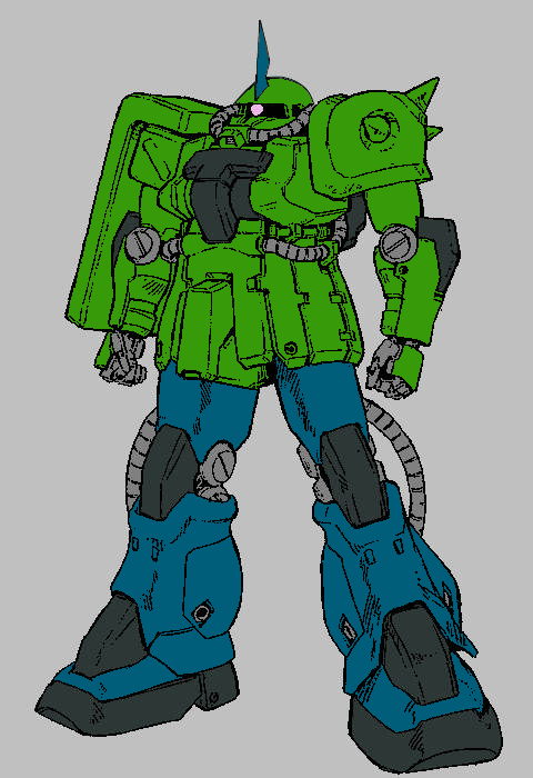 MS-06F2 Zaku II F2 Type commander 636th colors by Mermanwatch on DeviantArt