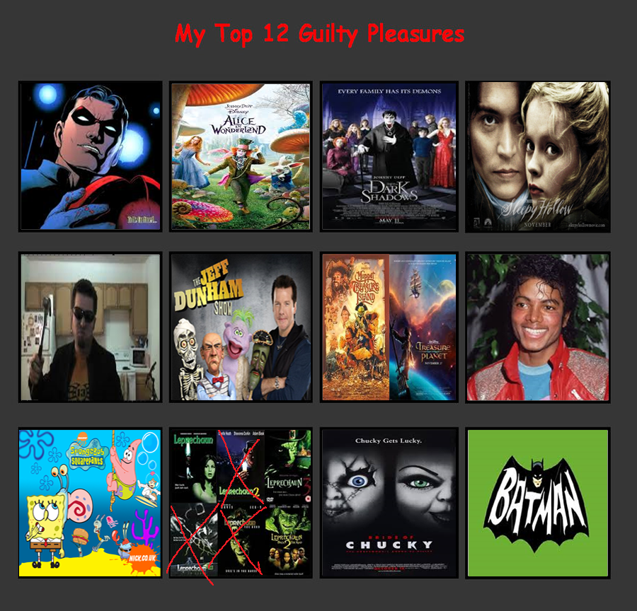 My Top 12 Guilty Pleasures by Fire-Wolf-The-Wolgan on DeviantArt