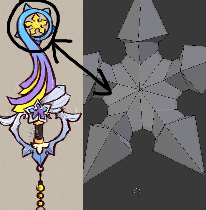 [3D Model] KH3 Keyblade (Preview/in progress) by makaihana975 on DeviantArt