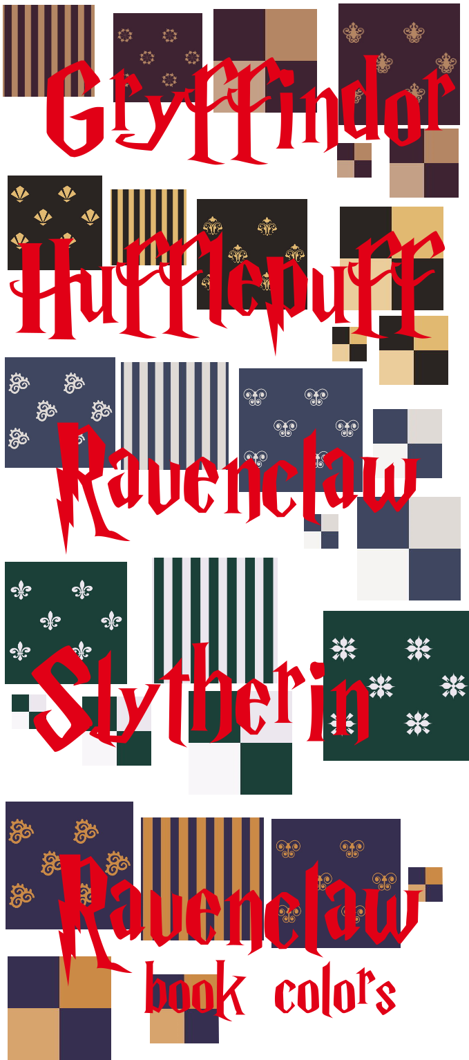 Hogwarts House Tiles by CaptainJackHarkness on DeviantArt