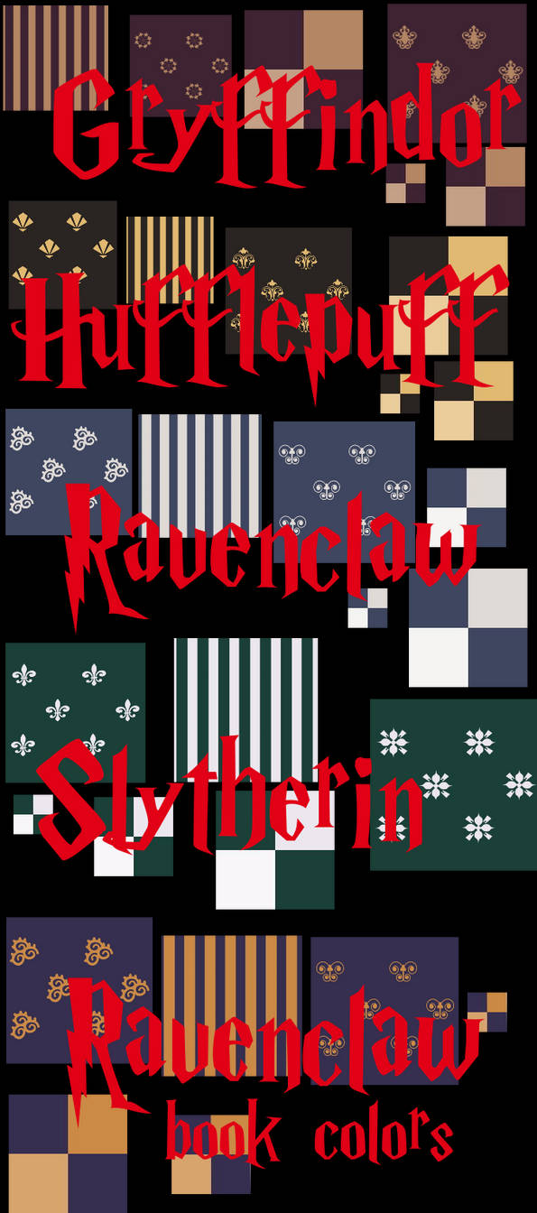 Hogwarts House Tiles by CaptainJackHarkness on DeviantArt