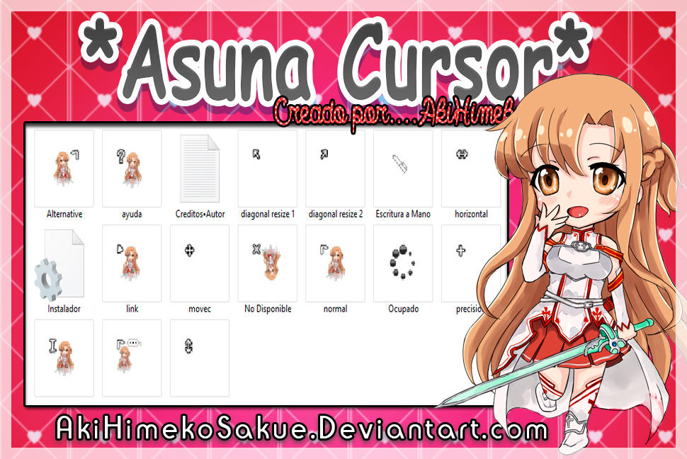 Cursor Asuna -SAO- -By AkiHimekoSakue by AkiHimekoSakue on DeviantArt