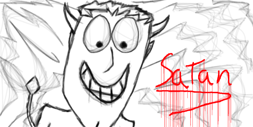 Satan cartoon sketch by tinykidtoo on DeviantArt