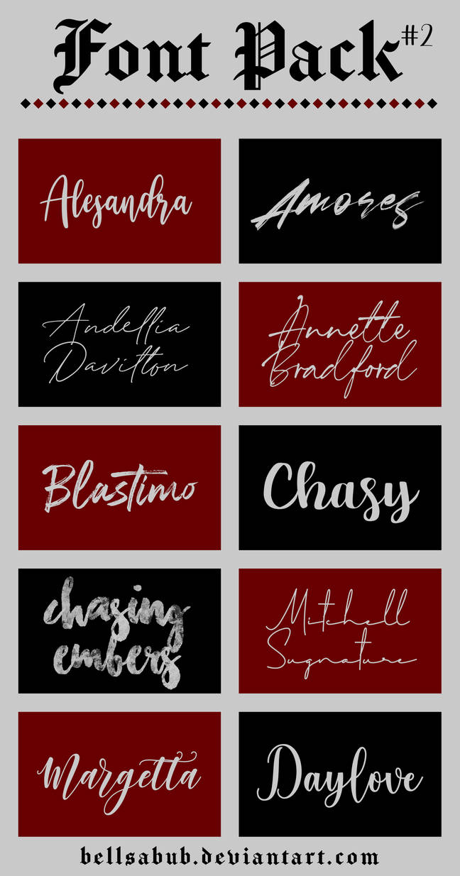 Font Pack #2 by bellsabub on DeviantArt