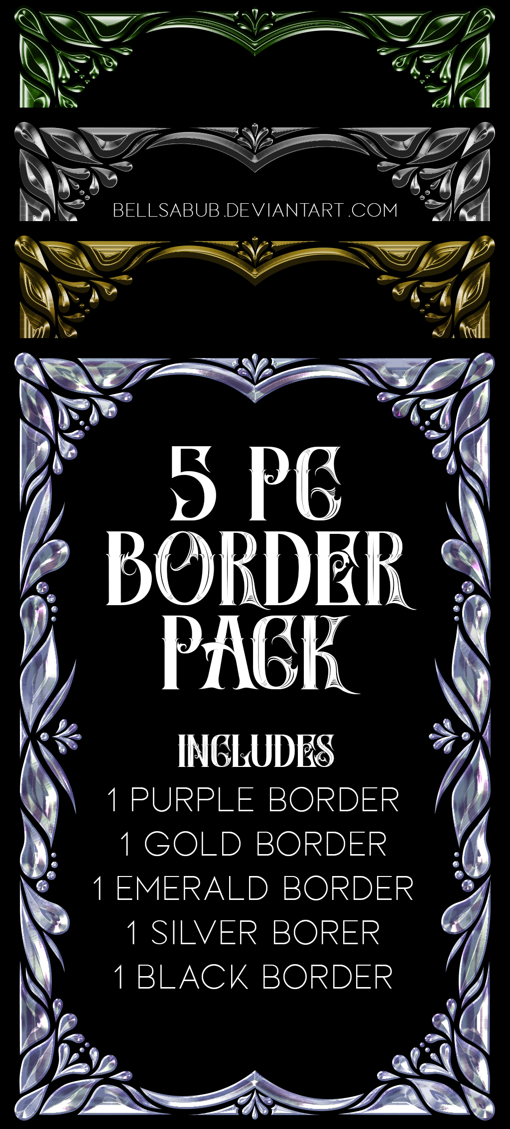 Border Pack #8 by bellsabub on DeviantArt