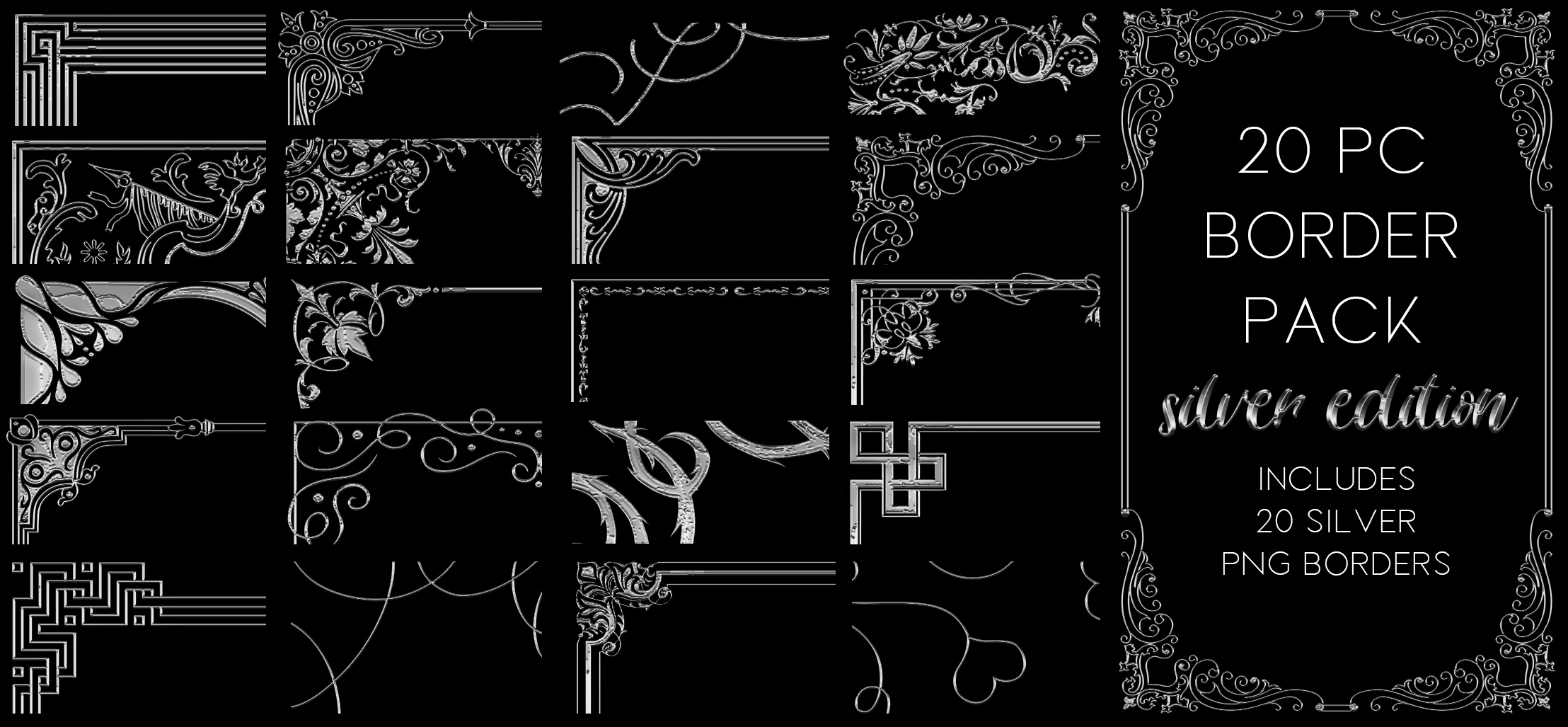 Border Pack - Silver Edition by bellsabub on DeviantArt