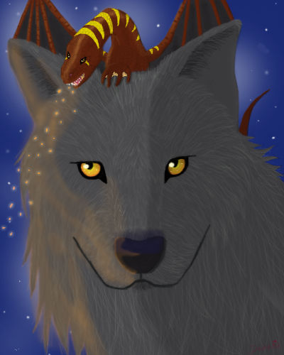 Wolf and dragon by Drasila on DeviantArt