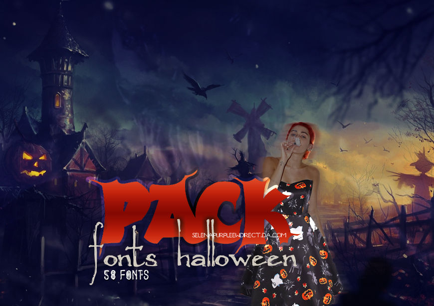 +PACK FONTS/FUENTES HALLOWEEN by SelenaPurpleewDirect on DeviantArt