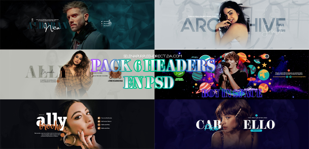+Pack Headers en PSD by SelenaPurpleewDirect on DeviantArt