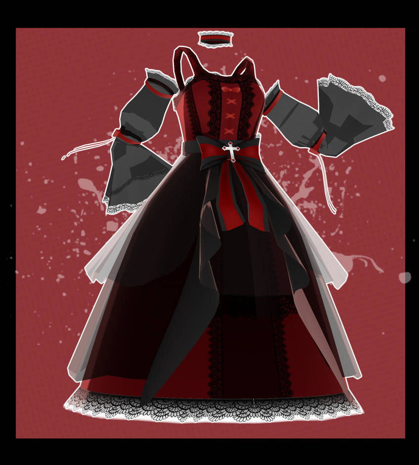 [MMD|P2U] Vampire Dress by Berry-Jar on DeviantArt