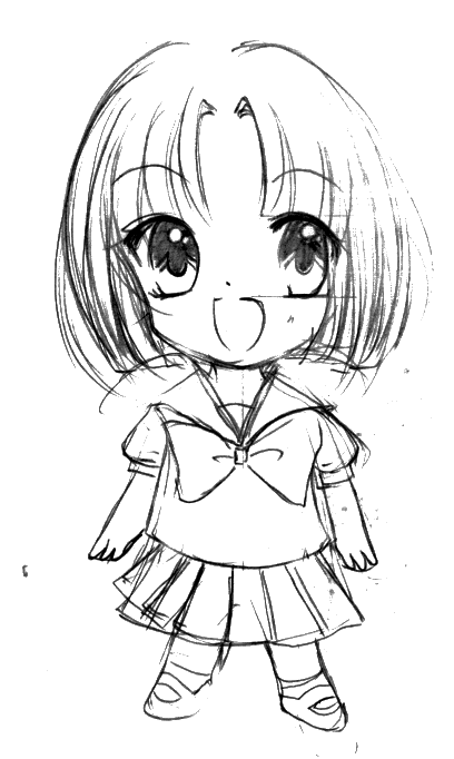Chibi Student Drawing