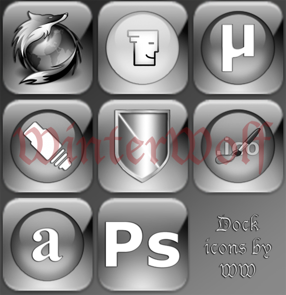 Transparent glossy dock icons by WinterWerewolf on DeviantArt