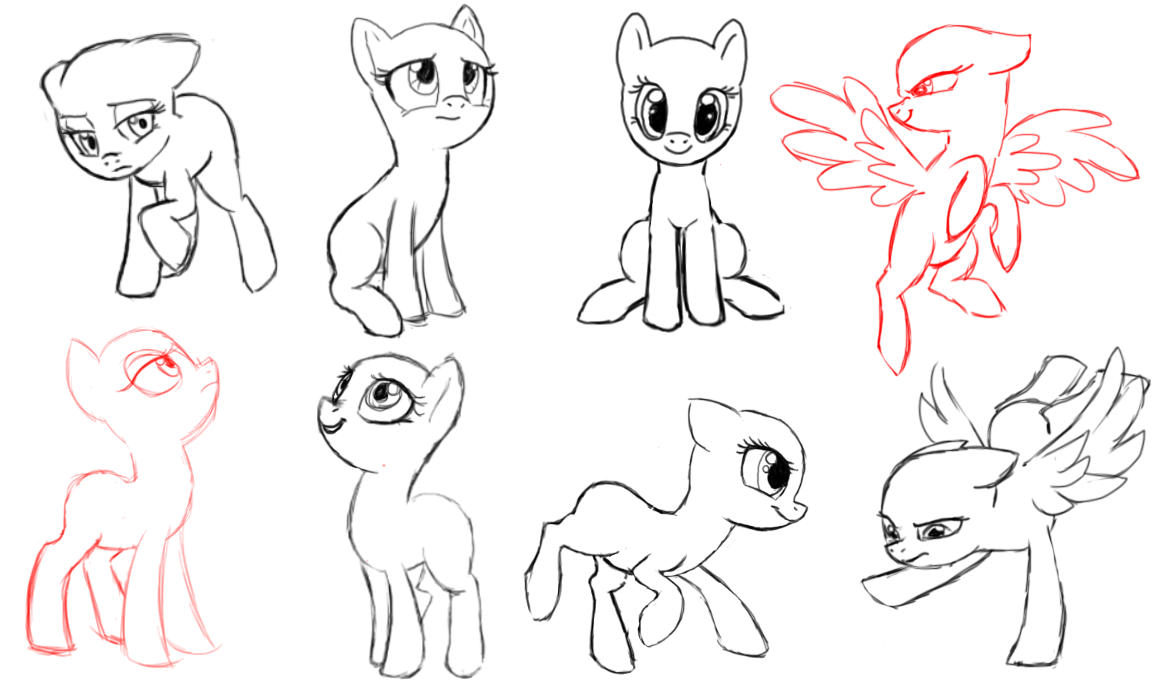 Pony Bases by Dari-Draws on DeviantArt