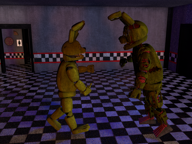 SpringBonnie Vs Springtrap by Bontrip on DeviantArt