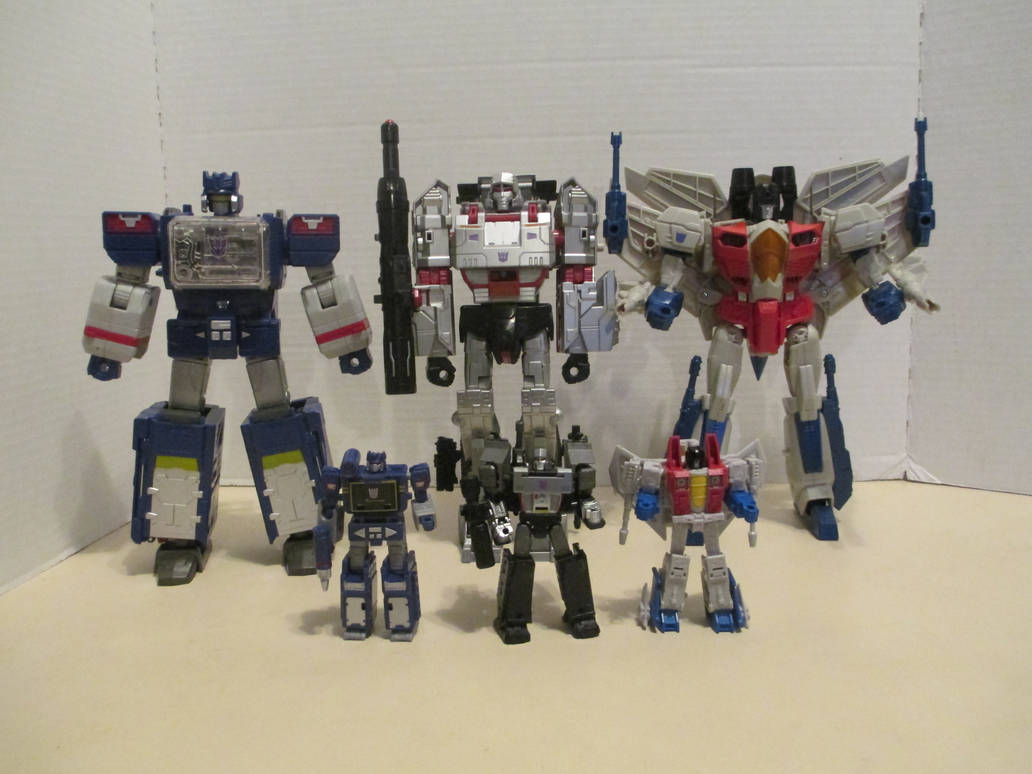 Soundwave, Megatron, and Starscream by PonybraryArt on DeviantArt