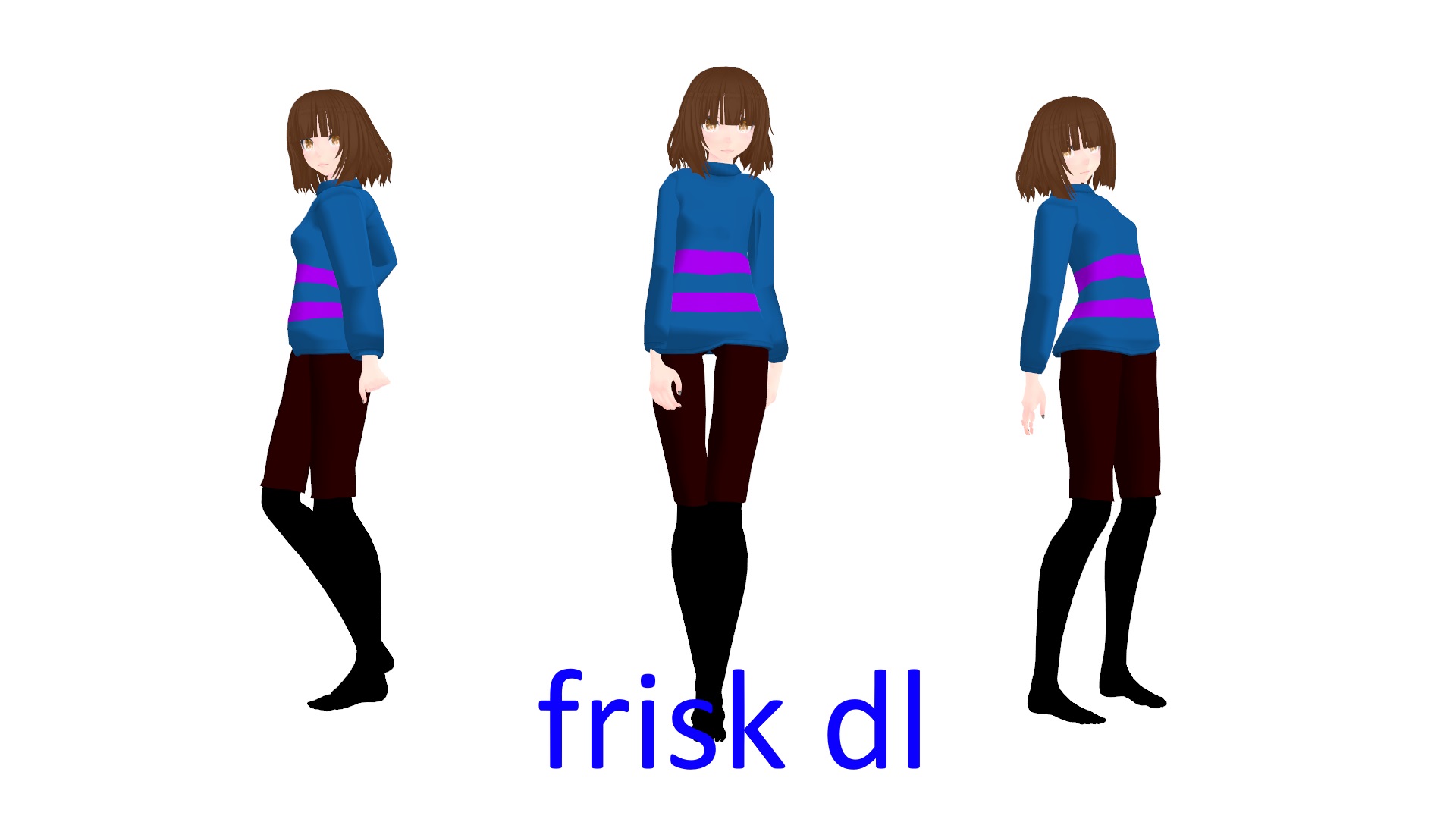 Frisk model dl by redflame3174 on DeviantArt