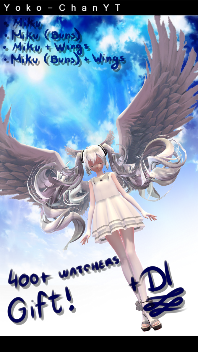 xX MMD Xx TDA Angel Miku [400 wacthers gift + DL!] by Yoko0w0 on DeviantArt