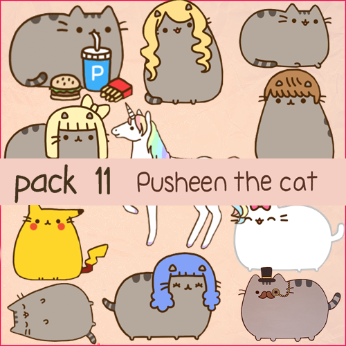 Pusheen Pack PNG by ThingsWithSwaag on DeviantArt