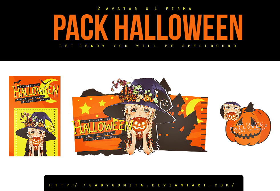 Pack Halloween by gabygomita on DeviantArt