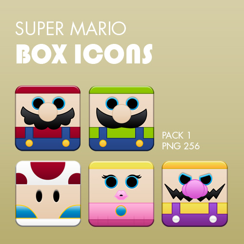 Super Mario Box Icons Pack 1 by DannySP on DeviantArt